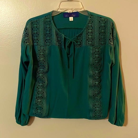 Blue Rain | Tops | Blue Rain Blouse Perfect Green | Poshmark